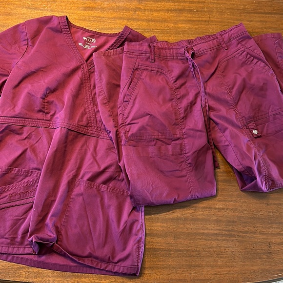 Cherokee | Tops | Wine Colored Womens Cherokee Scrub Set | Poshmark